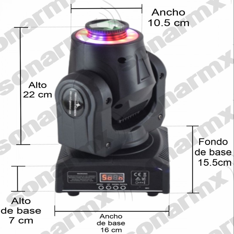 Set 2 Cabeza Movil Led Robotica Dmx Prisma Led Con Bolsa